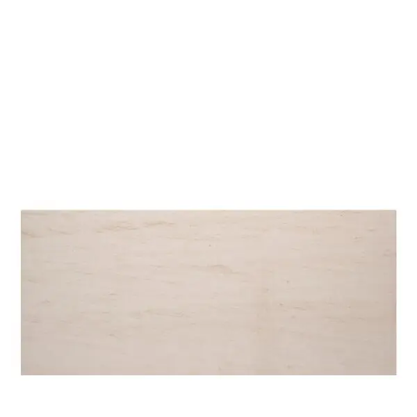 CARACOLE Wish You Were Dining Table - Chrome/creme Travertine