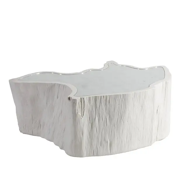 ARTISTICA Capitola Asymmetrical Cocktail Table - White