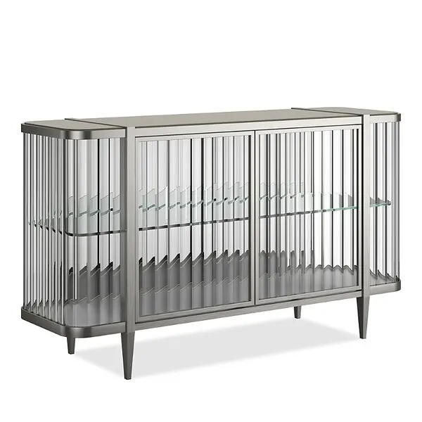 CARACOLE Stop And Stare Buffet Table - Soft Silver