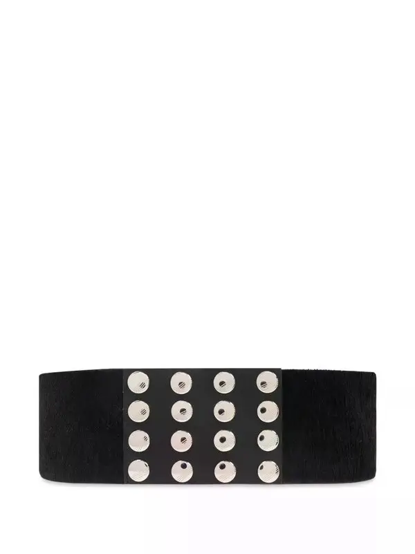 Attico Studded Leather Belt - Black