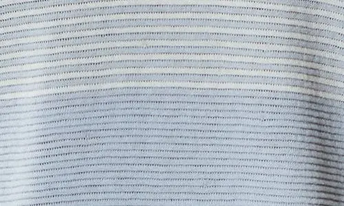 Robert Barakett Orion Stripe Silk & Linen Johnny Collar Polo