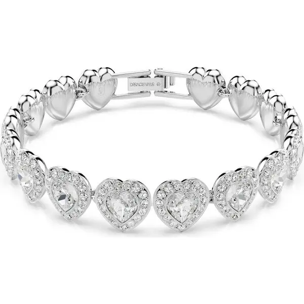SWAROVSKI X Ariana Grande Angelic Heart Bracelet - White/ Silver