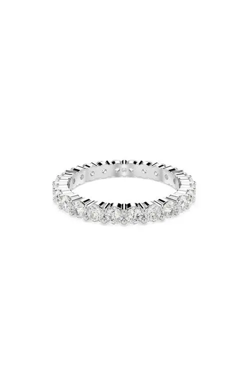 SWAROVSKI Matrix Crystal Eternity Ring - White/ Silver