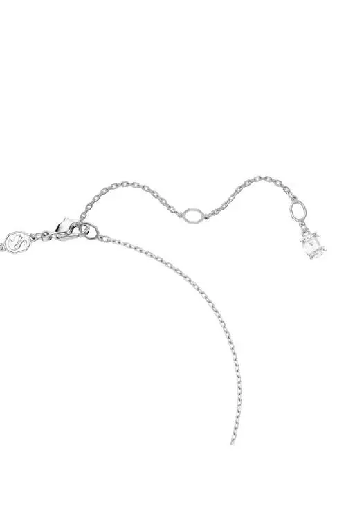 SWAROVSKI X Ariana Grande Angelic Heart Necklace And Stud Earrings Set - White/ Silver