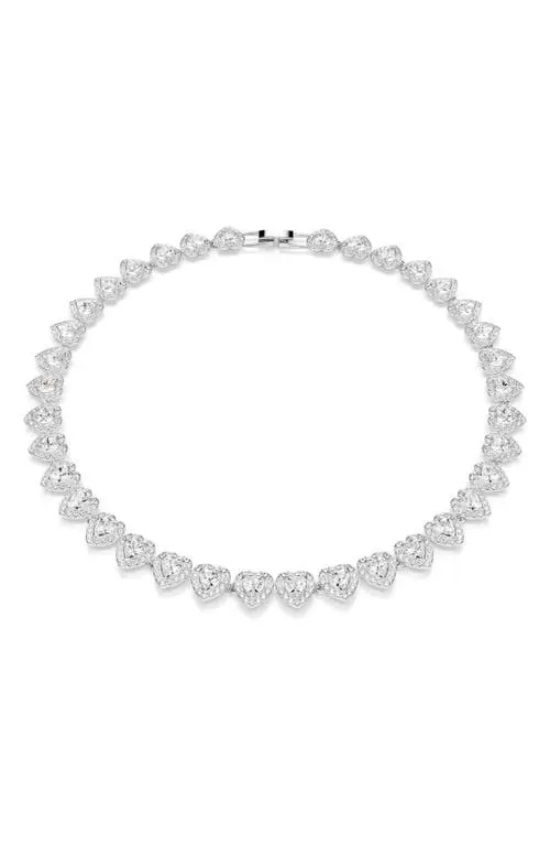 SWAROVSKI X Ariana Grande Angelic Heart Collar Necklace - White/silver
