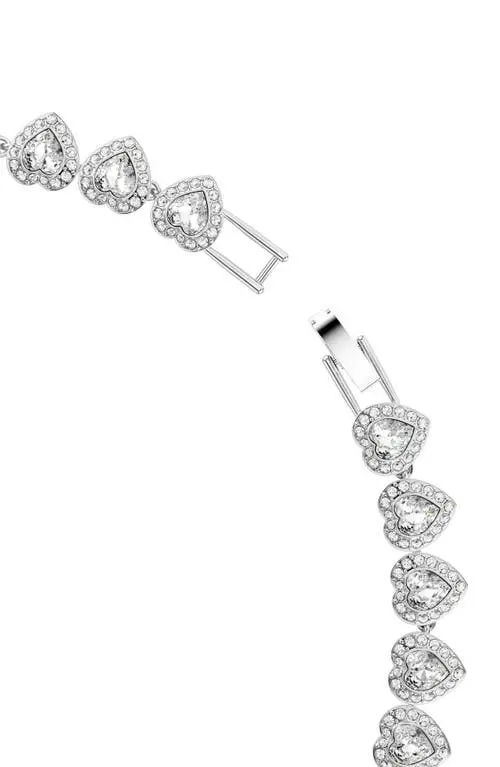 SWAROVSKI X Ariana Grande Angelic Heart Collar Necklace - White/silver
