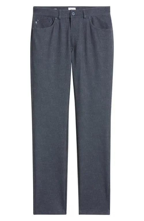BRAX Chuck Hi-flex Houndstooth Five-pocket Pants - Navy
