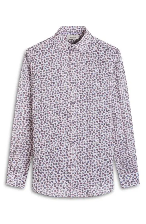 Bugatchi Julian Shaped Fit Linen Button-up Shirt - Sand