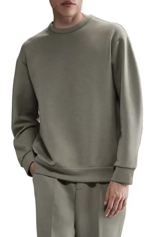 Nike 24.7 Impossibly Soft Dri-fit Crew Sweatshirt - Light Army/ Steel Green