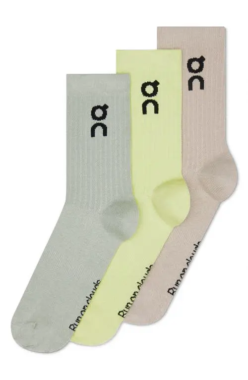 On 3-pack Logo Quarter Socks - Lemonade/tin