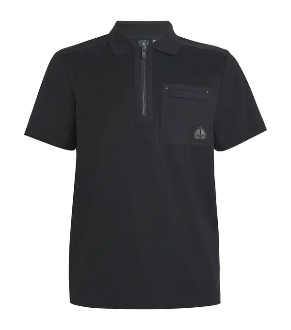 Moose Knuckles Cotton Dalon Chest Pocket Polo Shirt