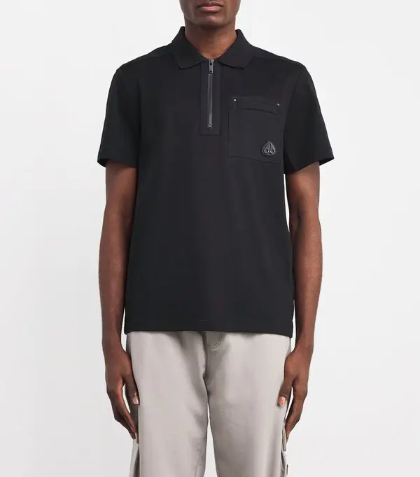 Moose Knuckles Cotton Dalon Chest Pocket Polo Shirt