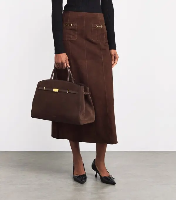 DEMELLIER Suede New York Top-handle Bag
