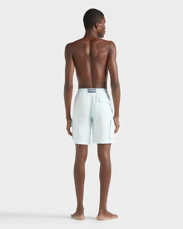 Vilebrequin Linen Cargo Bermuda Shorts - Blue