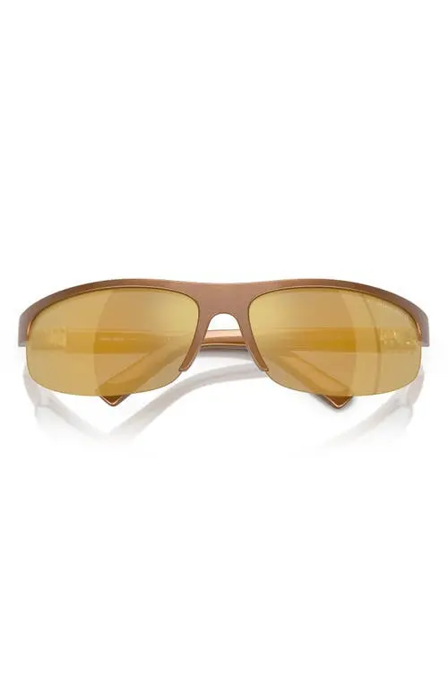Miu Miu 70mm Oversized Oval Sunglasses - Brown Mirror