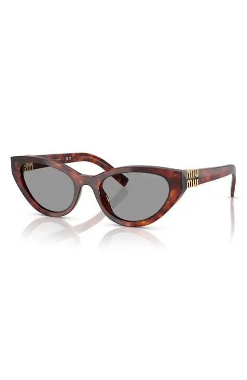 Miu Miu 54mm Butterfly Sunglasses - Brown/ Grey