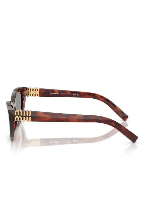 Miu Miu 54mm Butterfly Sunglasses - Brown/ Grey