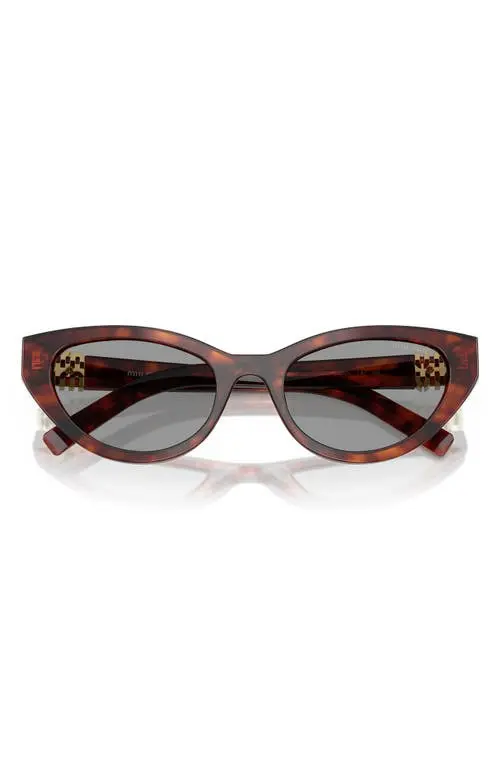 Miu Miu 54mm Butterfly Sunglasses - Brown/ Grey