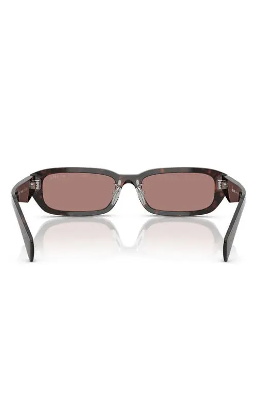 Prada 55mm Rectangular Sunglasses - Lite Brown