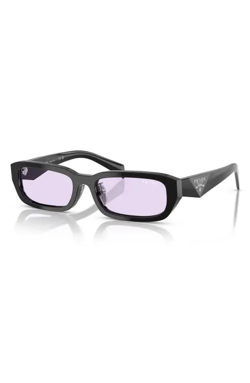Prada 55mm Rectangular Sunglasses - Violet