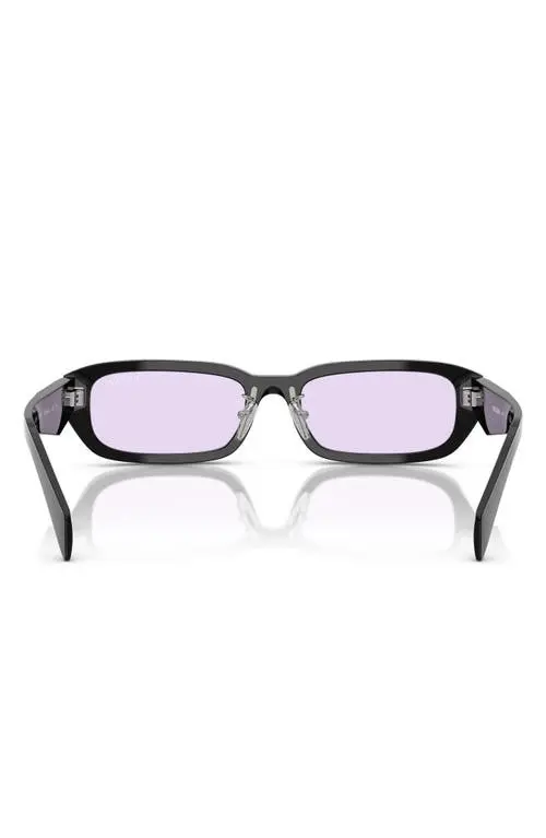 Prada 55mm Rectangular Sunglasses - Violet