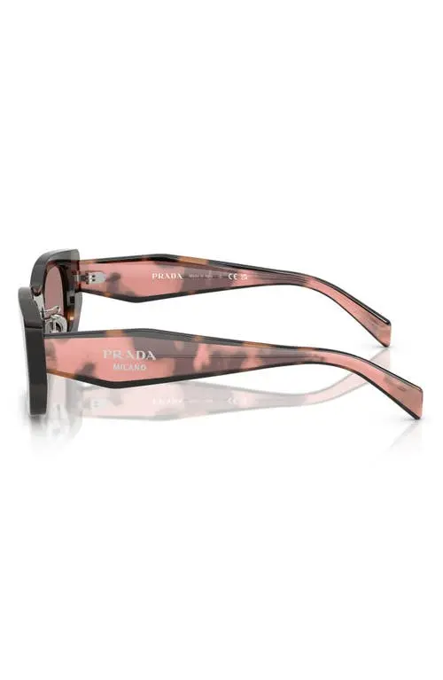 Prada 53mm Pillow Sunglasses - Light Brown