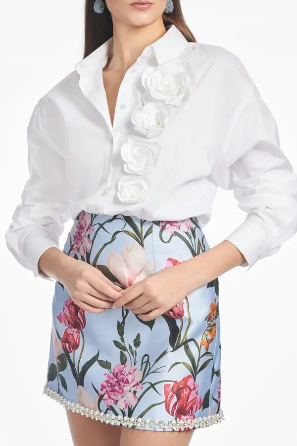 Sachin & Babi Dolly Cotton Button Down Top