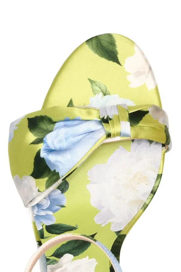 Sachin & Babi Chelsea Obi-bow Open Toe Pumps - Citrine Peonies
