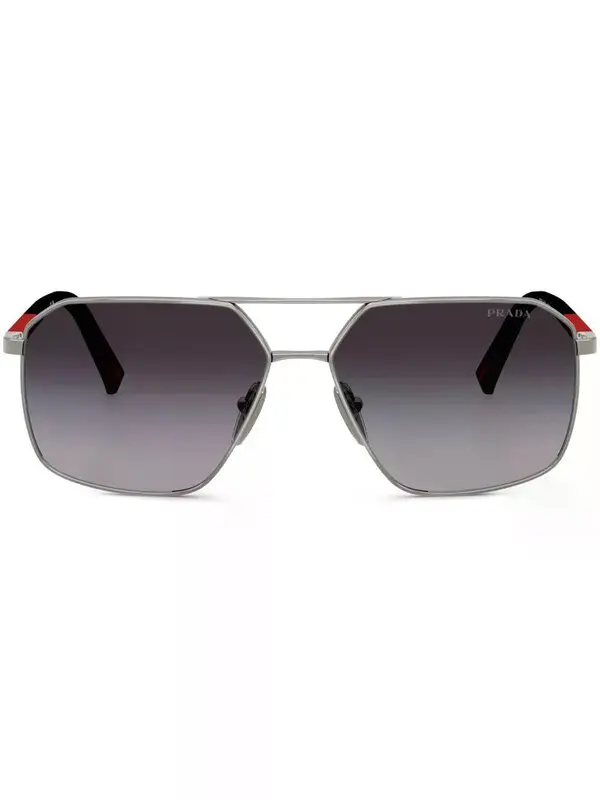 Prada Square Frame Sunglasses - Silver