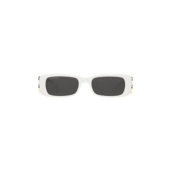 Balenciaga Dynasty Rectangle Sunglasses - White