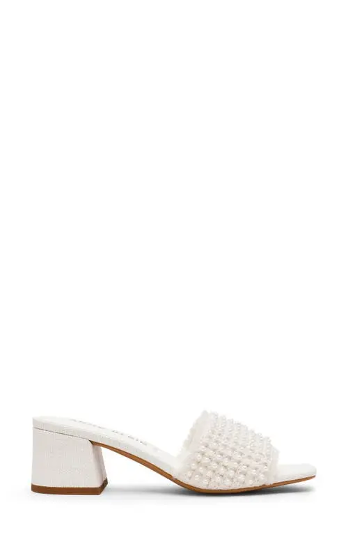 Anne Klein Block Heel Sandal - Pearl