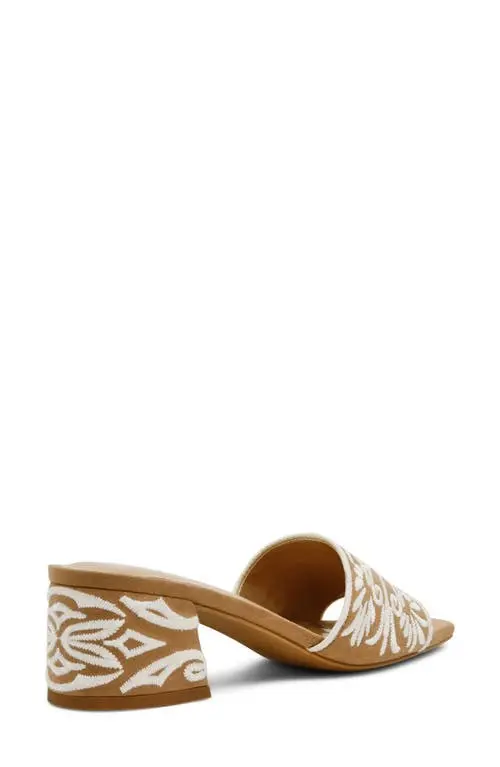 Anne Klein Block Heel Sandal - Sand Suede