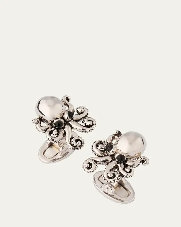 JAN LESLIE Sterling Octopus Cufflinks