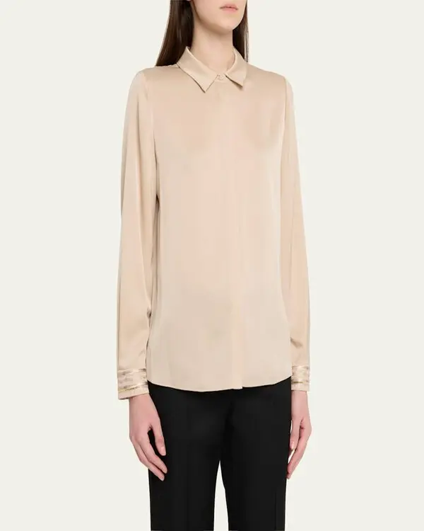 Kobi Halperin Devin Shimmer Embroidered Blouse