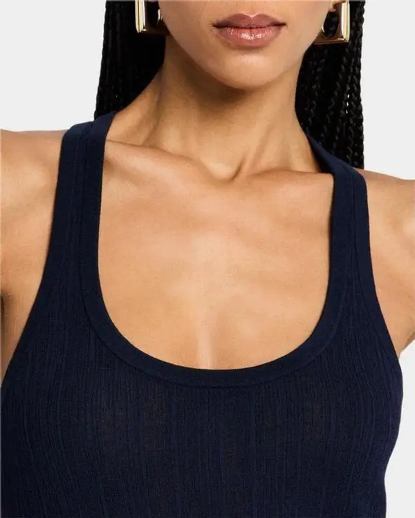 A.L.C. Iris Racerback Tank Top - Navy