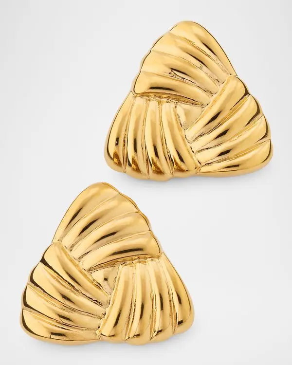 HEAVEN MAYHEM Tri Stud Earrings - Gold