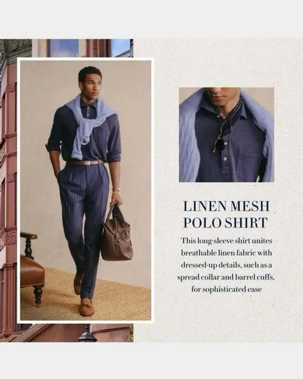 Polo Ralph Lauren Apos;s Linen Mesh Polo Shirt