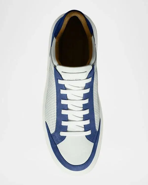 Allen Edmonds Oliver Perforated Leather Slip-on Sneakers - Denim