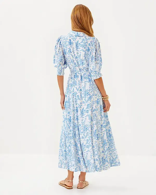 Lilly Pulitzer® Larkyn Midi Shirtdress - Resort White Tall Tales