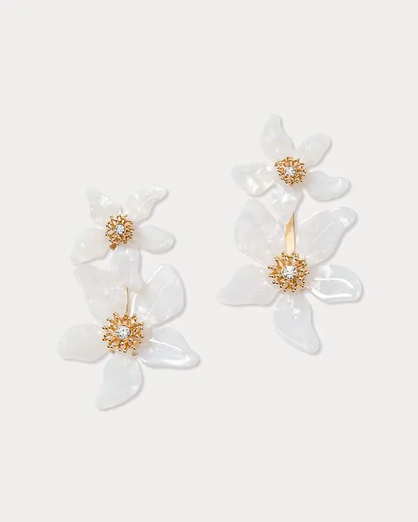 Lilly Pulitzer® Plumes In Bloom Convertible Earrings - Coconut