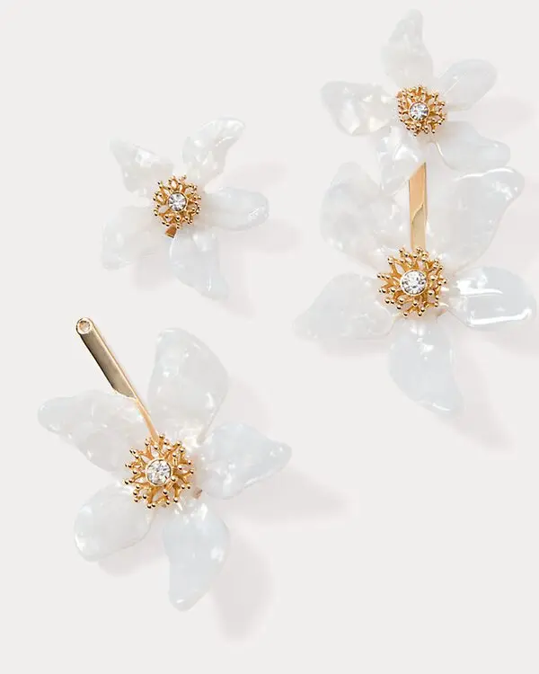 Lilly Pulitzer® Plumes In Bloom Convertible Earrings - Coconut
