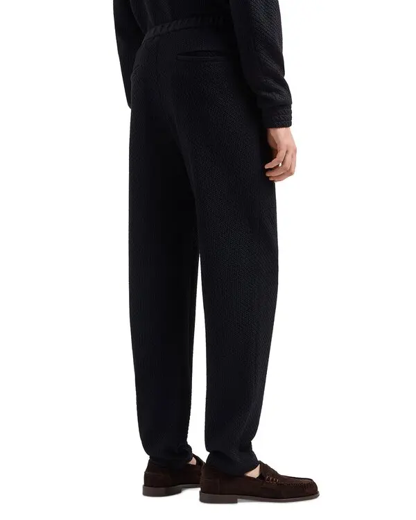 Emporio Armani 3d Jacquard Jersey Trousers