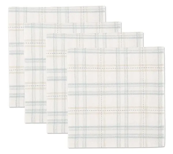DESIGN IMPORTS Cottontail Garden Plaid Napkin S Et Of 4 - One-color