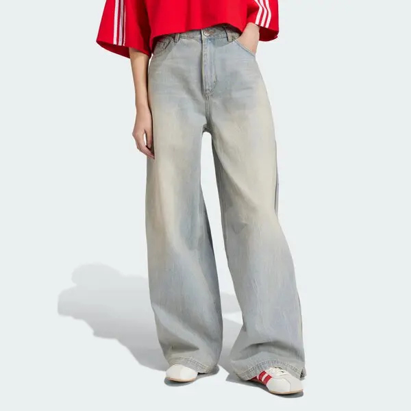 Adidas Adilenium Season 3 Zip Washed Denim Pants - Light Denim 