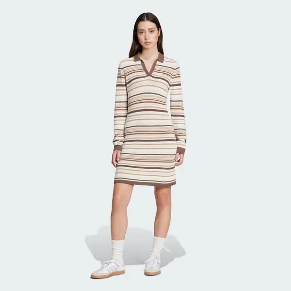 long knit dress polo Simkhai Page Green Contrast Knit Polo Mini Dress main image 1
