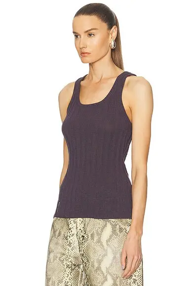 Acne Studios Ribbed Knit Tank Top - Dark Grey