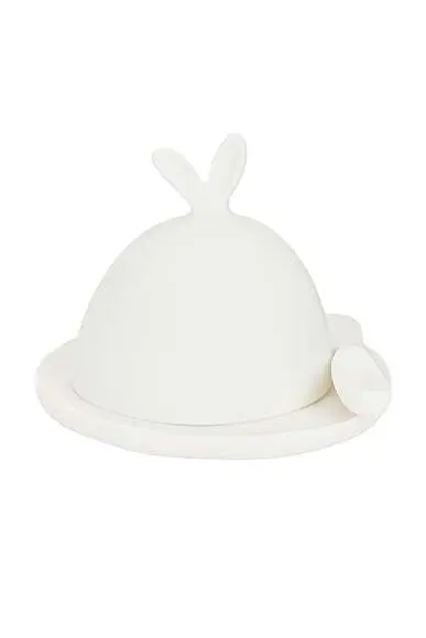 TINA FREY DESIGNS Butter Dish With Spreader - White