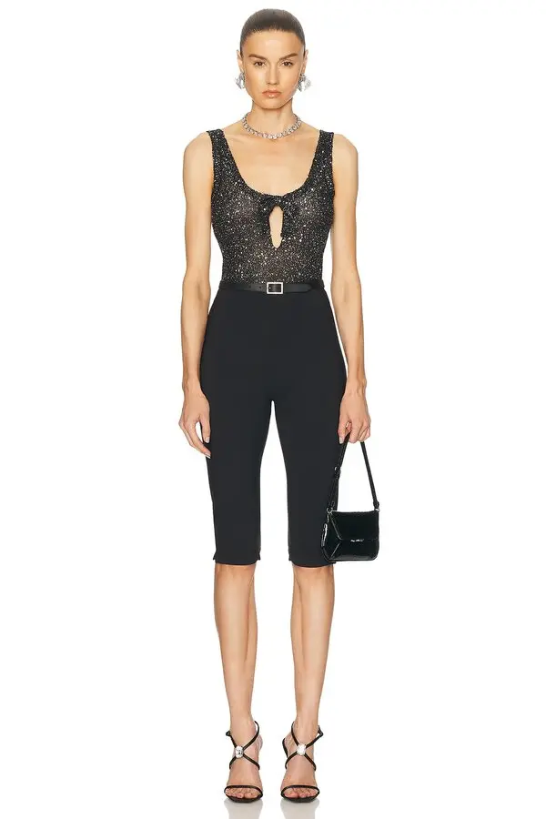 Alessandra Rich Sequin Tank Top