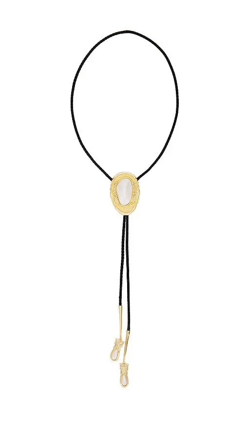 PETIT MOMENTS Dolly Bolo Tie Necklace - Pearl & Gold