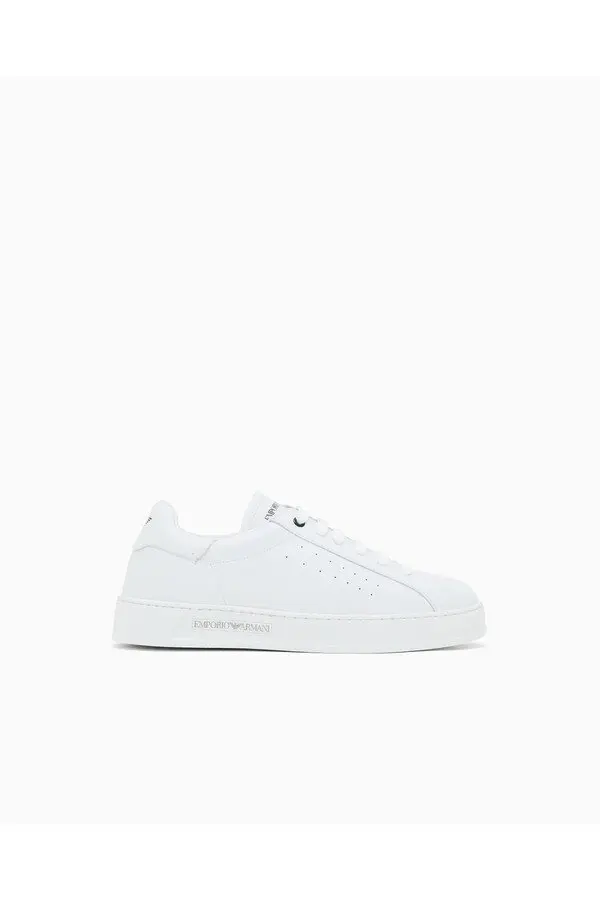 Emporio Armani Leather Sneakers - White